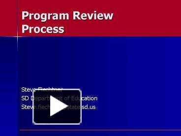 PPT – Program Review Process PowerPoint presentation | free to view ...
