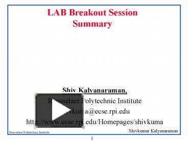 PPT – LAB Breakout Session Summary PowerPoint presentation | free to ...