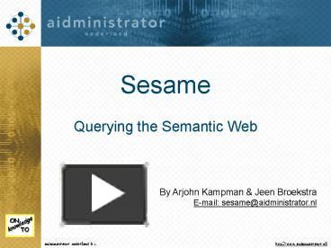 PPT – Sesame PowerPoint presentation | free to view - id: 11b666-OTYzM