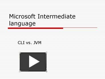 PPT – Microsoft Intermediate language PowerPoint presentation | free to ...