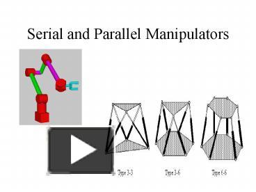PPT – Serial and Parallel Manipulators PowerPoint presentation | free ...