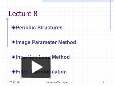 Periodic Structures presentation | free to view