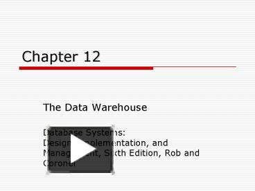PPT – The Data Warehouse PowerPoint presentation | free to download ...