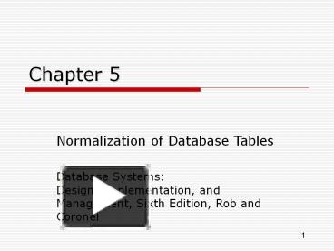 Normalization of Database Tables presentation | free to download