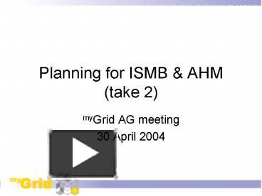 Planning for ISMB presentation | free to view