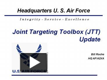 Joint Targeting Toolbox JTT Update presentation | free to view