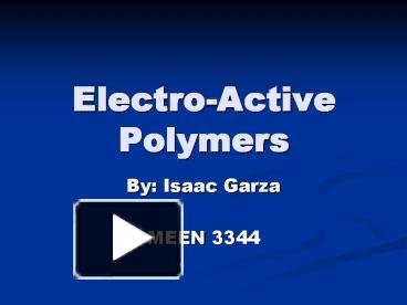 PPT – ElectroActive Polymers PowerPoint presentation | free to view ...
