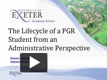 The Lifecycle of a PGR presentation | free to view