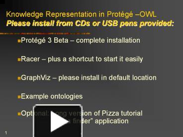 PPT – Knowledge Representation in Prot PowerPoint presentation | free ...