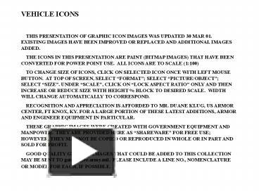 VEHICLE ICONS presentation | free to view