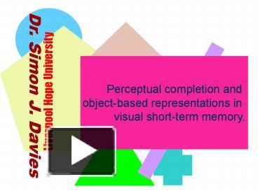 Perceptual completion and object based representations in visual ...