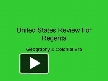 PPT – United States Review For Regents PowerPoint presentation | free ...