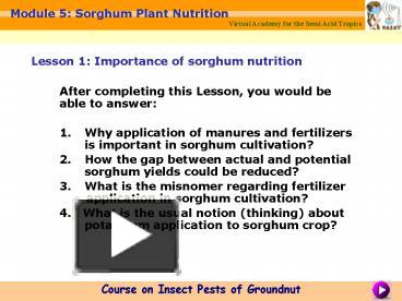 PPT – After completing this Lesson, you would be able to answer ...