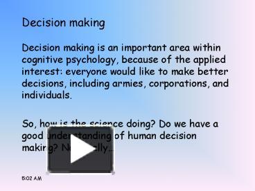 PPT – Decision making PowerPoint presentation | free to download - id ...