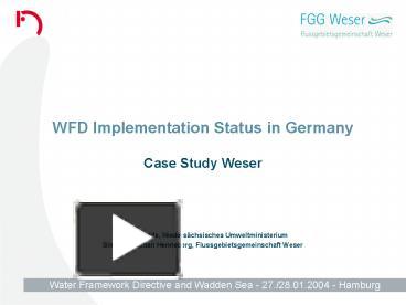 WFD Implementation Status in Germany presentation | free to view