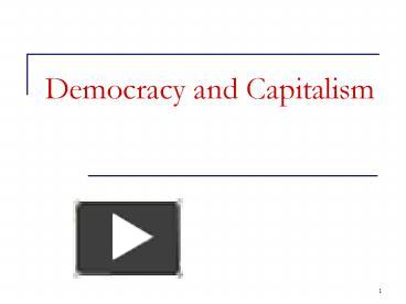 Democracy and Capitalism presentation | free to view