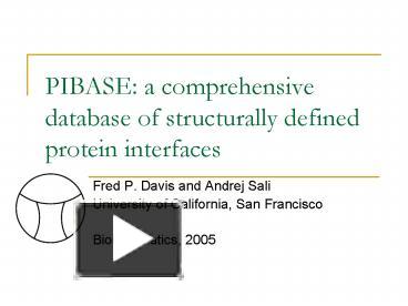 PIBASE: a comprehensive database of structurally defined protein ...