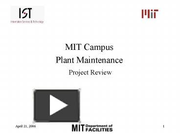 PPT – MIT Campus PowerPoint presentation | free to view - id: 11d175-YmVhN
