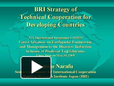 PPT – BRI Strategy of Technical Cooperation for Developing Countries ...
