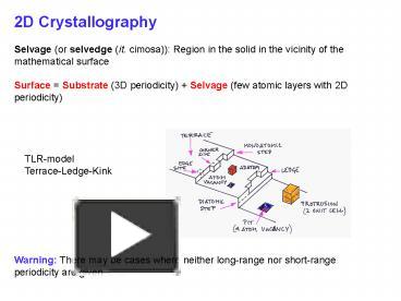 2D Crystallography presentation | free to view