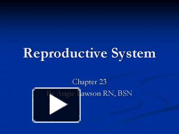 PPT – Reproductive System PowerPoint presentation | free to view - id ...