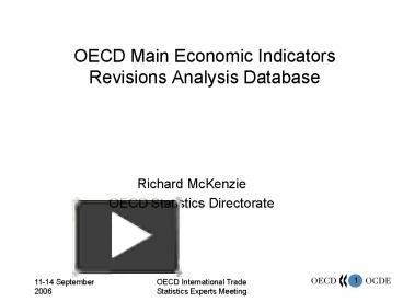 PPT – OECD Main Economic Indicators Revisions Analysis Database ...