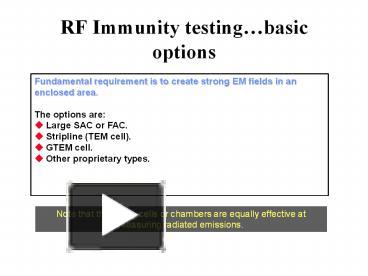 PPT – RF Immunity testing PowerPoint presentation | free to view - id ...