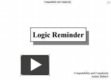 PPT – Computability and Complexity PowerPoint presentation | free to ...