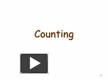 PPT – Counting PowerPoint presentation | free to view - id: 11da84-NjBmN