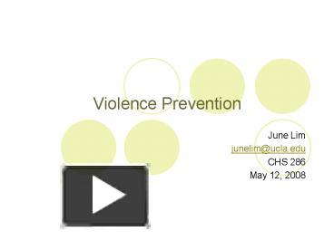 PPT – Violence Prevention PowerPoint presentation | free to view - id ...