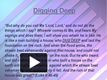 Digging Deep presentation | free to download