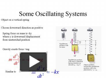 PPT – Some Oscillating Systems PowerPoint presentation | free to ...