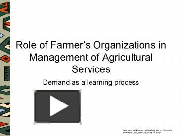 PPT – Role of Farmers Organizations in Management of Agricultural ...