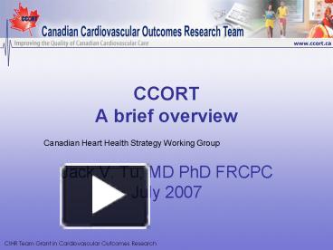 CCORT A brief overview presentation | free to view