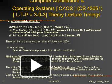 PPT – Computer Architecture PowerPoint presentation | free to view - id ...
