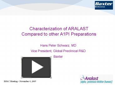 PPT – Baxter International Inc. PowerPoint presentation | free to view ...