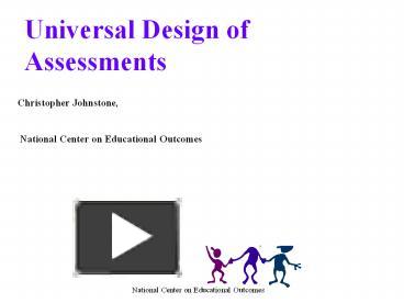 Universal Design of Assessments presentation | free to download