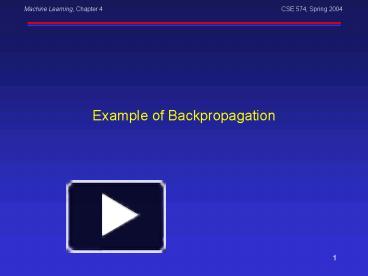 Example of Backpropagation presentation | free to view