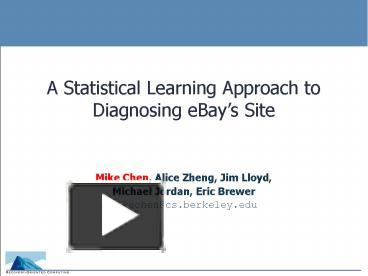 A Statistical Learning Approach to Diagnosing eBay presentation | free ...