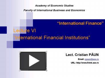 PPT – International Finance PowerPoint presentation | free to view - id ...