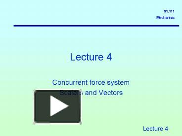 Concurrent force system presentation | free to view