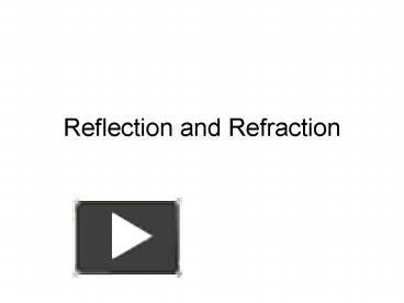 PPT – Reflection and Refraction PowerPoint presentation | free to view ...