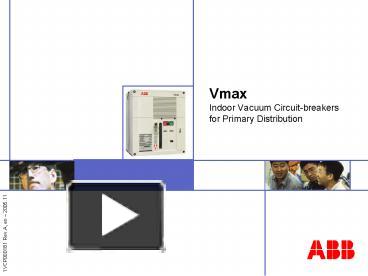 Vmax Indoor Vacuum Circuitbreakers for Primary Distribution ...