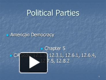 PPT – Political Parties PowerPoint presentation | free to view - id ...