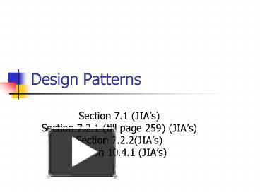 PPT – Design Patterns PowerPoint presentation | free to view - id ...