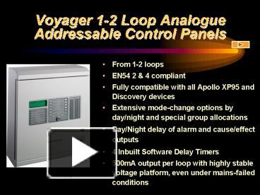 PPT – Voyager 12 Loop Analogue Addressable Control Panels PowerPoint ...
