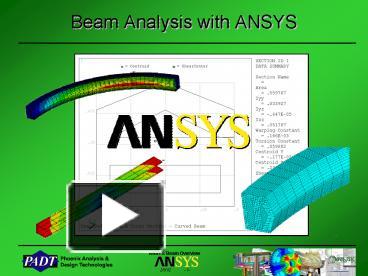ANSYS Beam Overview presentation | free to view