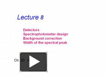 PPT – Detectors PowerPoint presentation | free to download - id: 11f0b3 ...