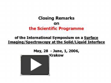 PPT – Closing Remarks PowerPoint presentation | free to view - id ...