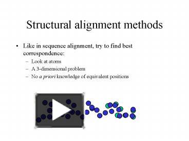 PPT – Structural alignment methods PowerPoint presentation | free to ...
